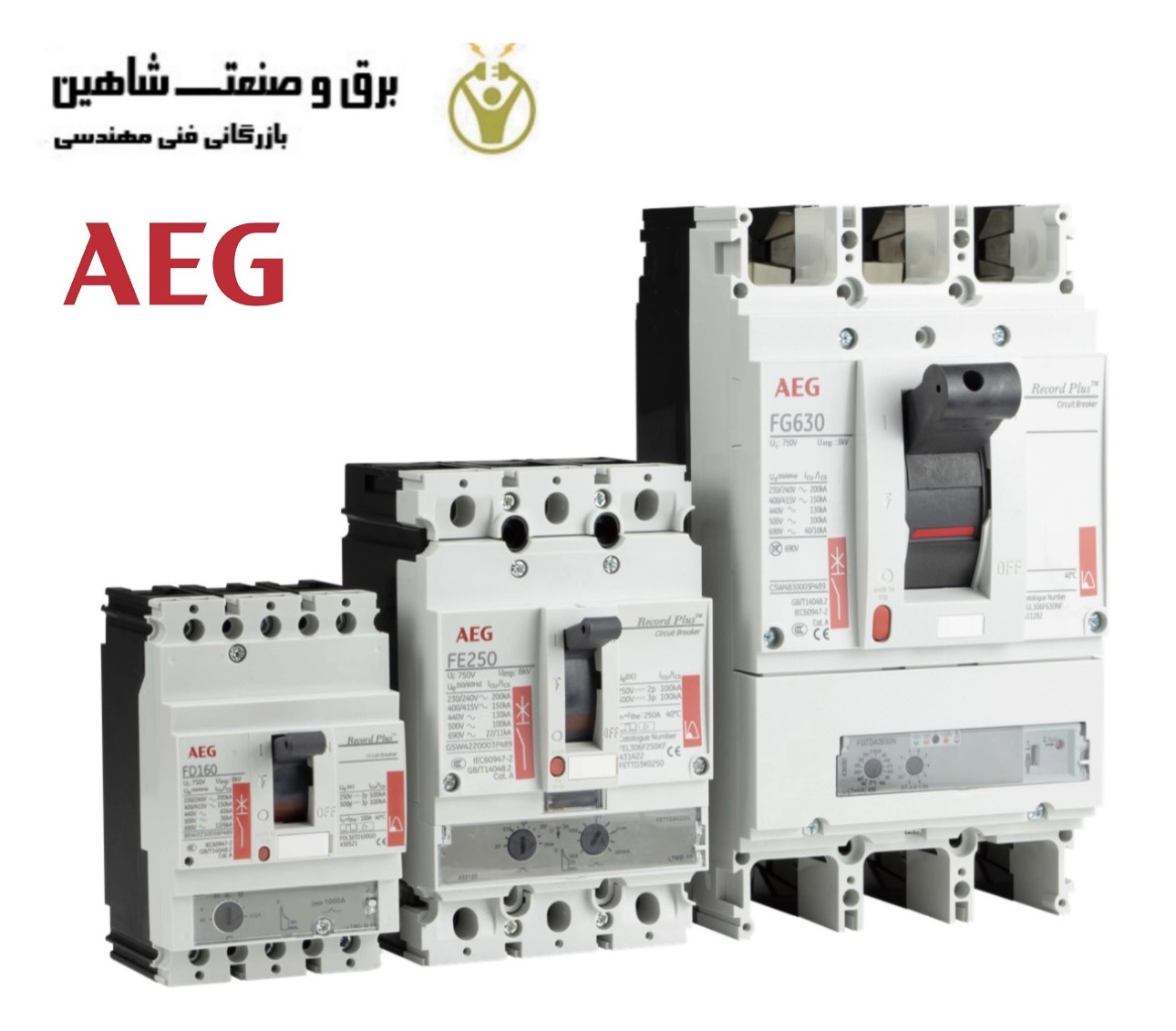 قیمت و خرید کلید مدارشکن مینیاتوری AEG مدل 430834+430828 یا کد 430837 ...