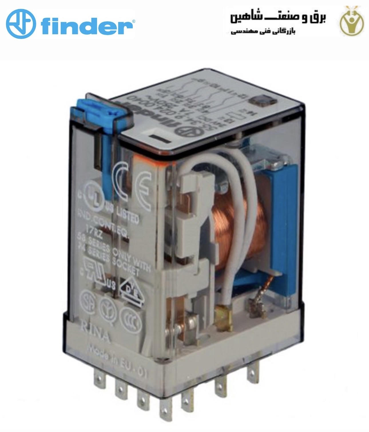 قیمت و خرید رله پلاگین با 4 سوئیچ تعویض FINDER مدل 55.34.9.110.0080 ...